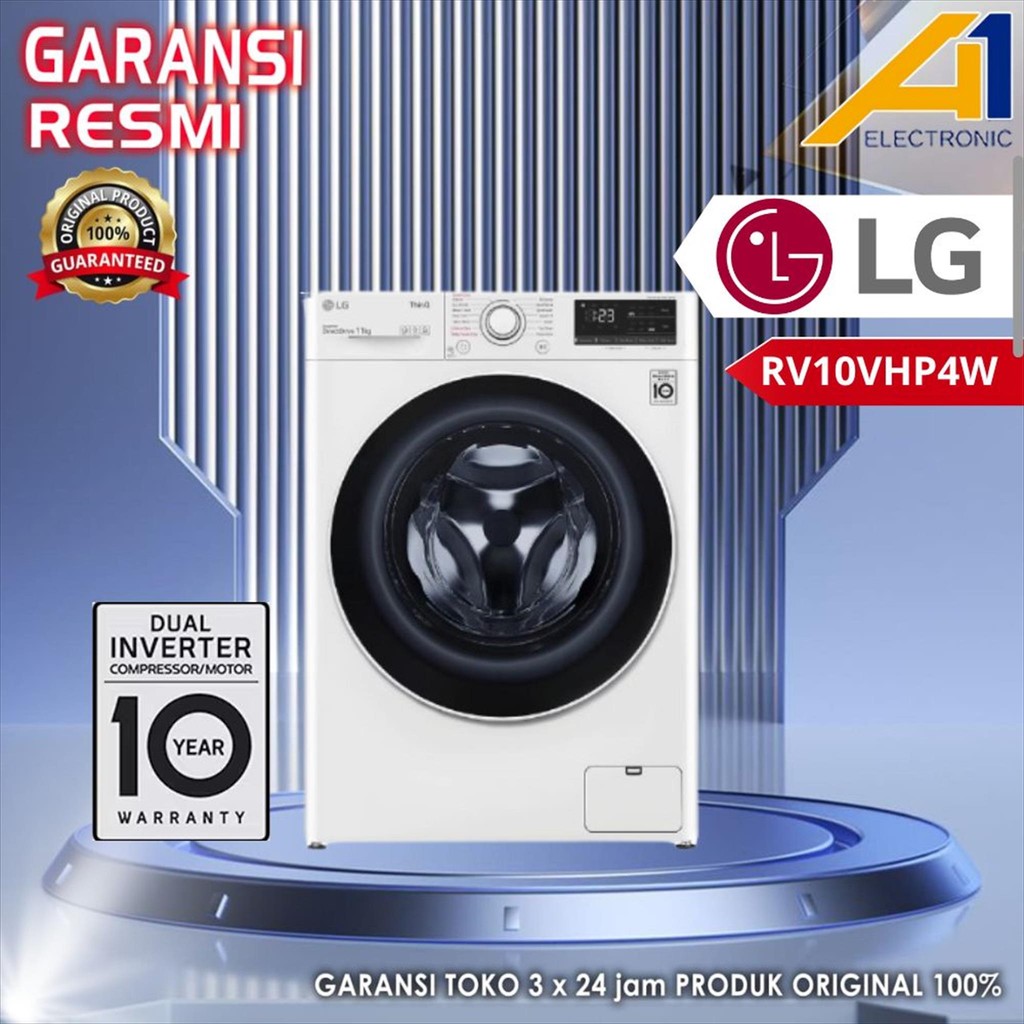 Jual Dryer LG RV10VHP4W Mesin Pengering Heat Pump 10 KG Dual Inverter | Shopee Indonesia