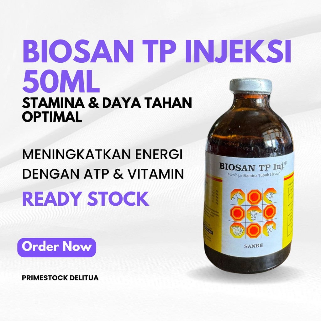 Jual BIOSAN TP Injeksi 50ml Sanbe: Peningkat Stamina dan Daya Tahan ...