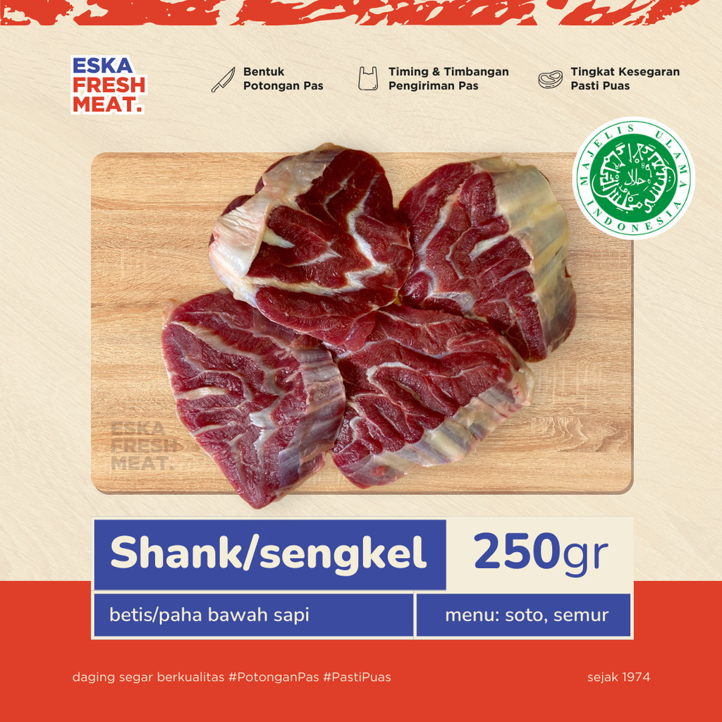 Jual Daging Sapi Lokal Segar SENGKEL/SHANK RENDANG - 250gr | Shopee ...