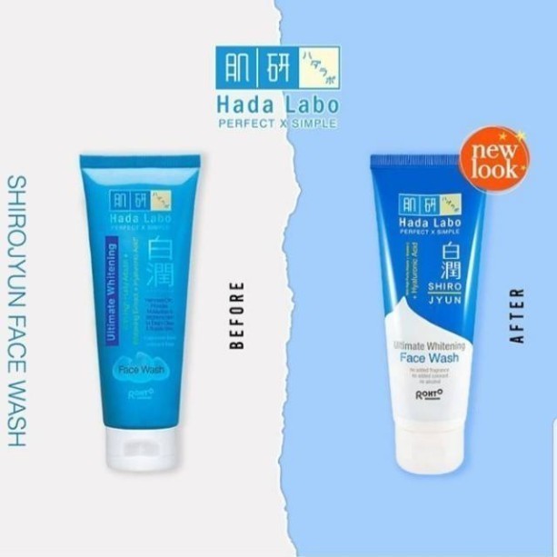 Jual Hada Labo Shirojyun Ultimate Whitening Face Wash | Merah Jingga ...