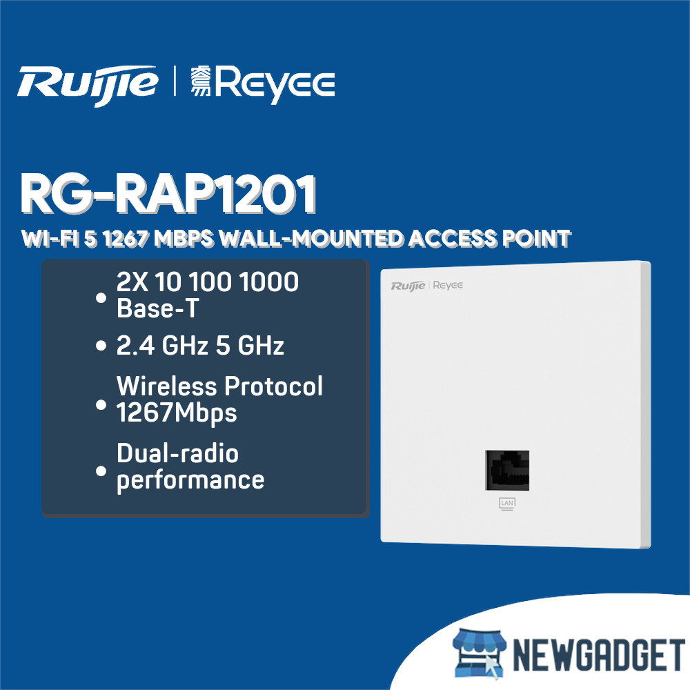 Jual RUIJIE REYEE RG-RAP1201 WI-FI 5 1267 MBPS WALL-MOUNTED ACCESS ...