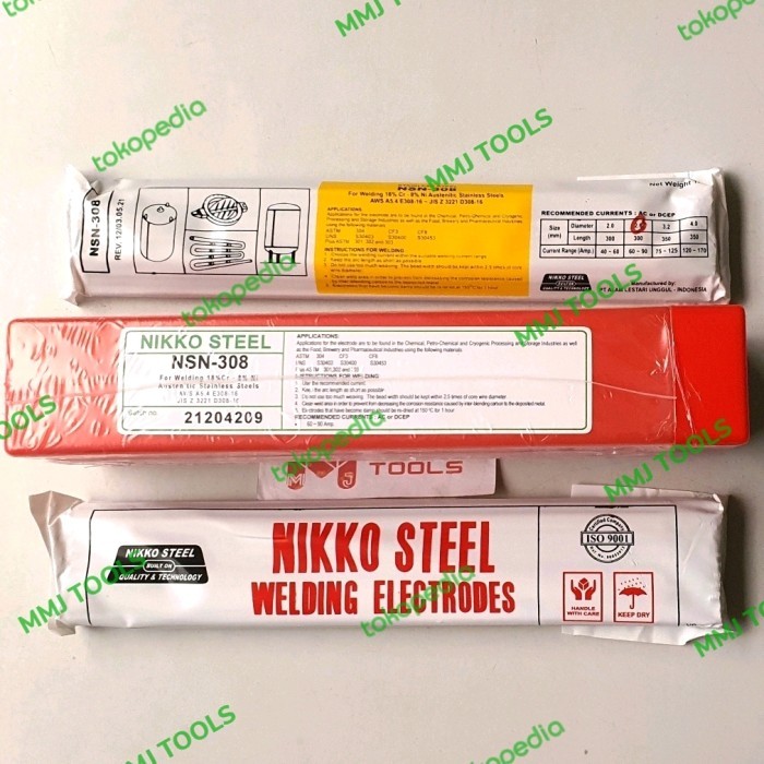 Jual Kawat Las Stainless Steel NIKKO STEEL NSN-308 2,6mm (harga per kg) | Shopee Indonesia