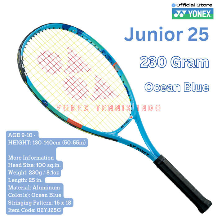 Jual Yonex JUNIOR 25 230g - Ocean Blue - racket tennis | Shopee Indonesia