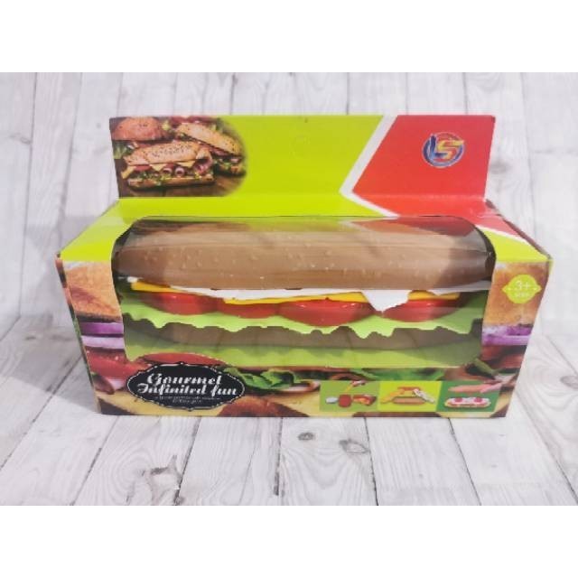 Jual (GTT) mainan burger dan hotdog / Mainan Susun Burger - Mainan ...