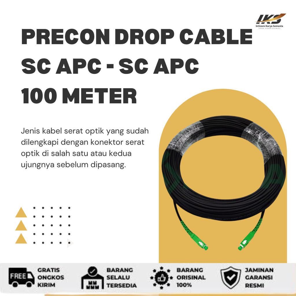 Jual Precon Drop Cable SC APC - SC APC Panjang 100 Meter | Shopee Indonesia