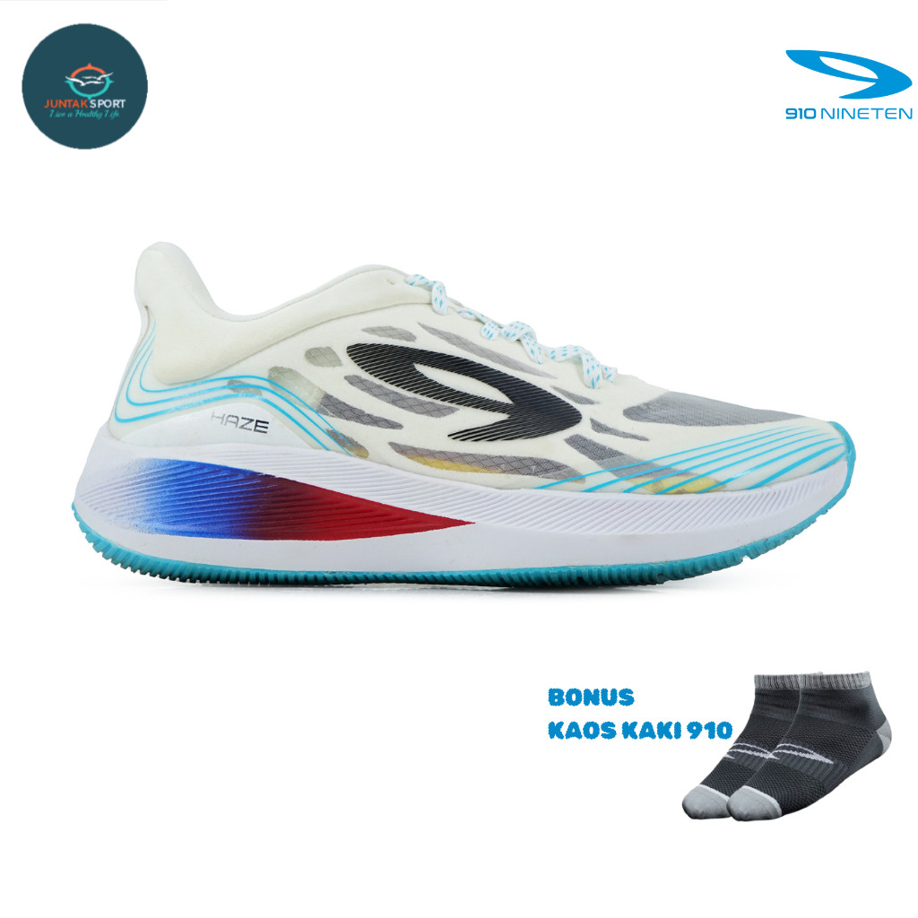 Jual 910 Nineten Haze Vision 1.0 Sepatu Lari - Putih / Biru-Muda ...