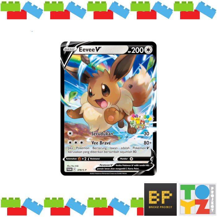 Jual Eevee V Promo 378/S-P Pokemon Festival Jakarta - Pokemon TCG Indonesia | Shopee Indonesia