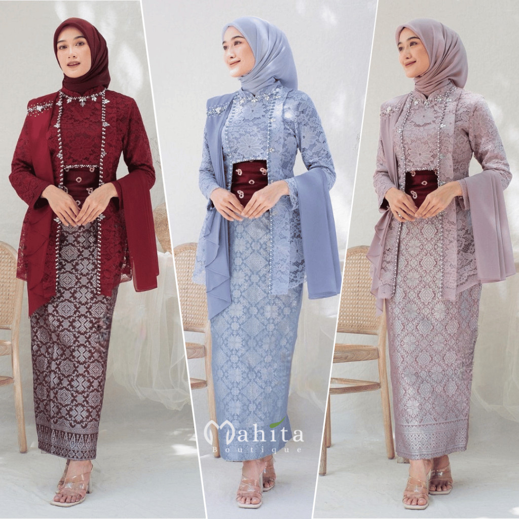 Jual Set Kebaya Kutu Baru Wisuda Modern Kebaya Set Tunik Lamaran Tunangan Batik Baju Couple ...