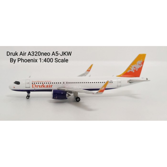 Jual Miniatur Pesawat Terbang Druk Air A320neo A5-JKW Phoenix 1:400 ...