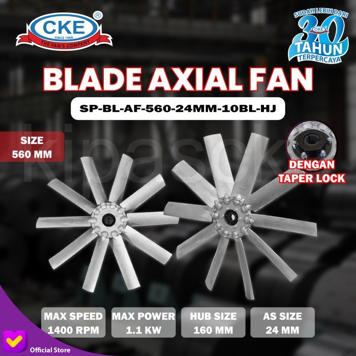 Jual Baling / Blade Kipas Axial Fan 22" Inch With Taperlock as 24 / 28 ...