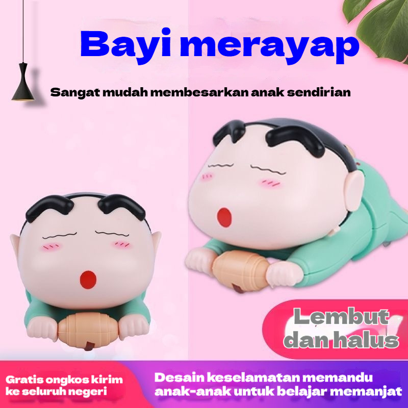 Jual Crayon Shin-chan Kotak Buta Ornamen Meja Mainan Merangkak Set ...