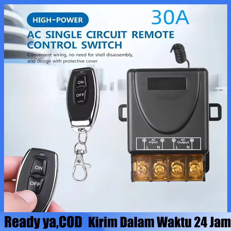 Jual 【Stok Siap】Remote Control Relay Switch Saklar On Off AC 220 DC 12V ...