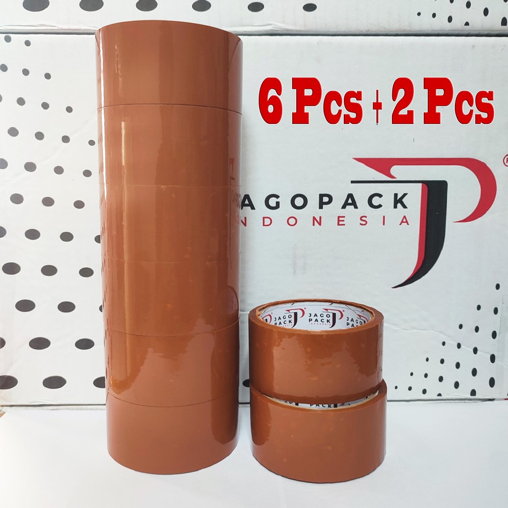 Jual Paket 8 Pcs ( 6+2 ) - Lakban Cokelat 45 mm x 72 yard - Lakban ...
