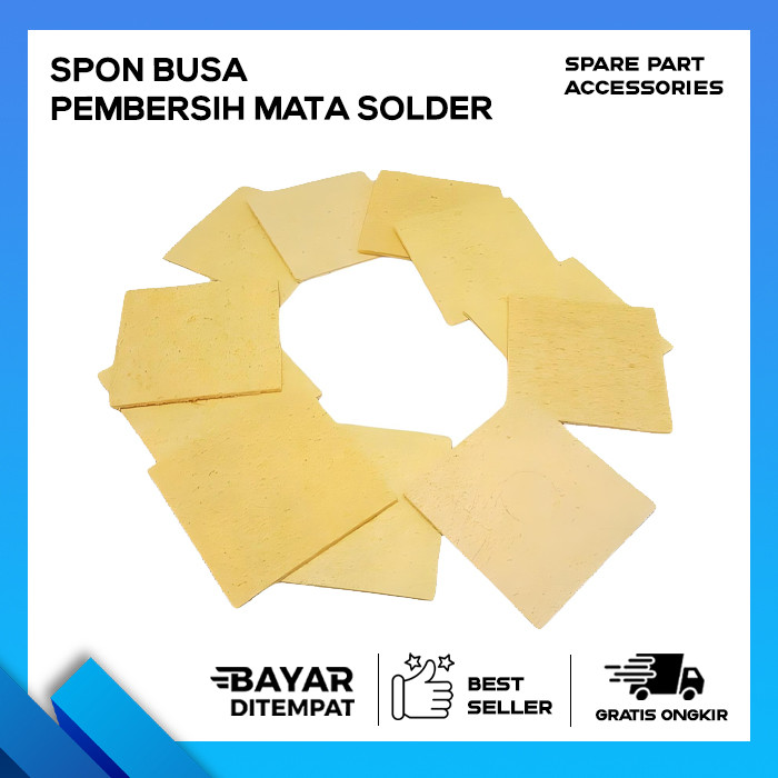 Jual SPONS BUSA PEMBERSIH MATA SOLDER / TIP CLEANER SPONGE UKURAN 6x6 ...