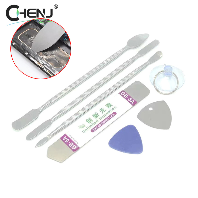 Jual 7pcs Metal Spudger Kit Universal Cell Phone Repair Opening Tool ...