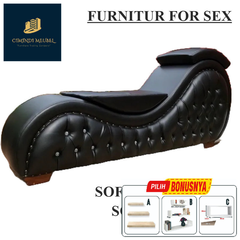 Jual Kursi Sofa Tantra Kamasutra Pasutri Plus Bantal - Hitam Oscar MURAH | Shopee Indonesia