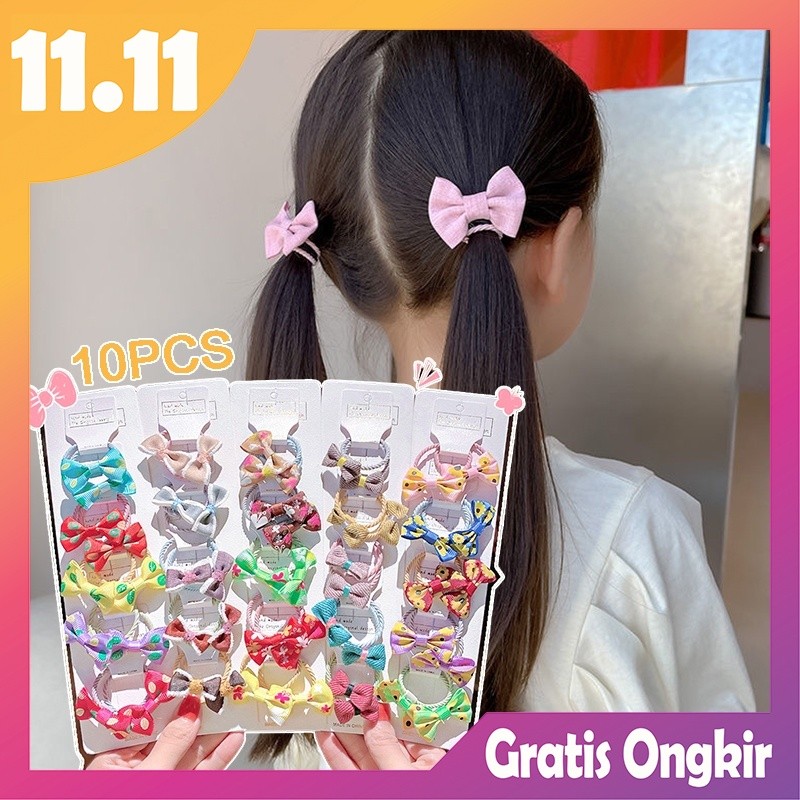 Jual FXG - iKat Rambut Set 10Pcs Hiasan Pita Rambut Anak Perempuan ...