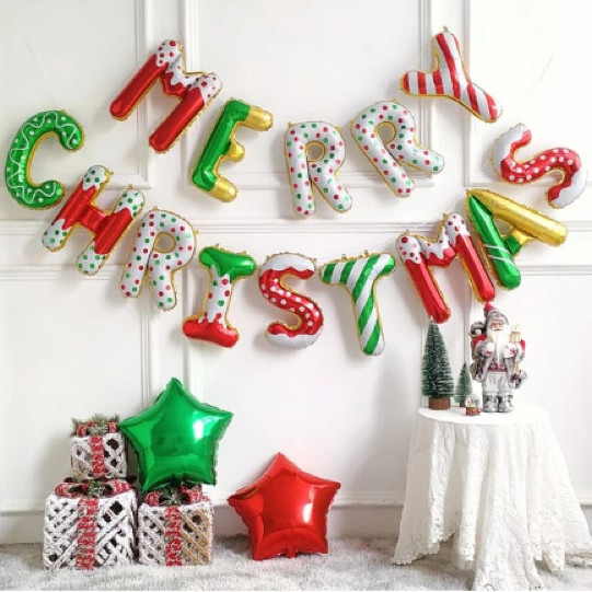 Jual Balon Tulisan Merry Christmas Set | Shopee Indonesia
