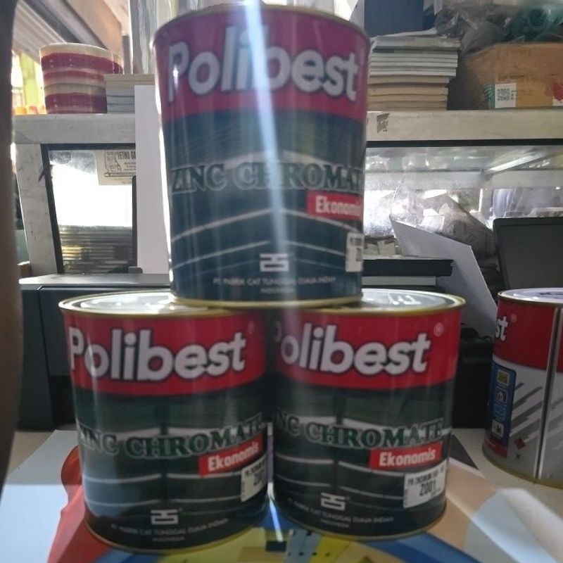 Jual CAT DASAR MENI BESI ANTI KARAT POLIBEST ZINC CHROMATE 1KG | Shopee ...