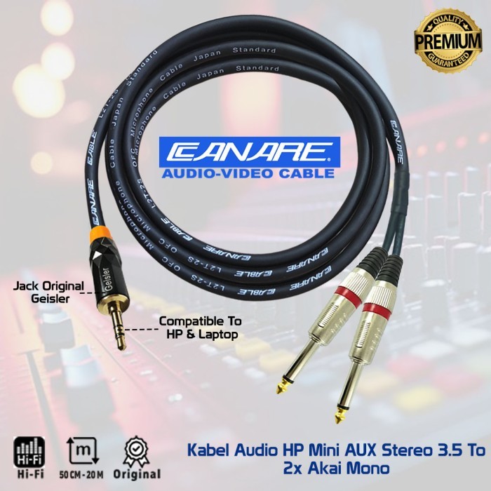 Jual Kabel Audio/ Kabel In Out Mixer Mini Stereo To 2x Akai Mono ...