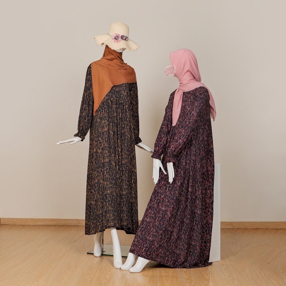 Jual Le Khari Virena Gamis Rayon Viscose Gamis Busui Gamis Homedress Size S - XL | Shopee Indonesia