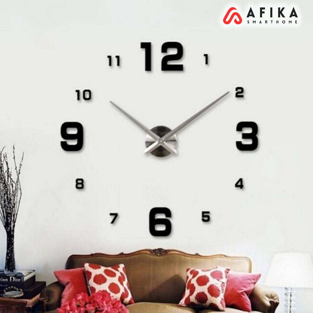 Jual Jam Dinding Besar 3D Jumbo 130cm DIY Dekorasi Rumah Jam Dinding ...