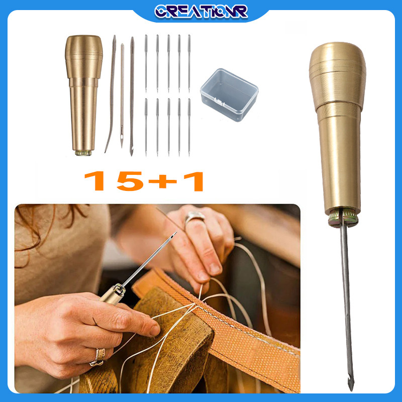 Jual 15pcs+1Kotak-jarum Sol Sepatu/alat Sol Sepatu Lengkap/jarum Jahit ...