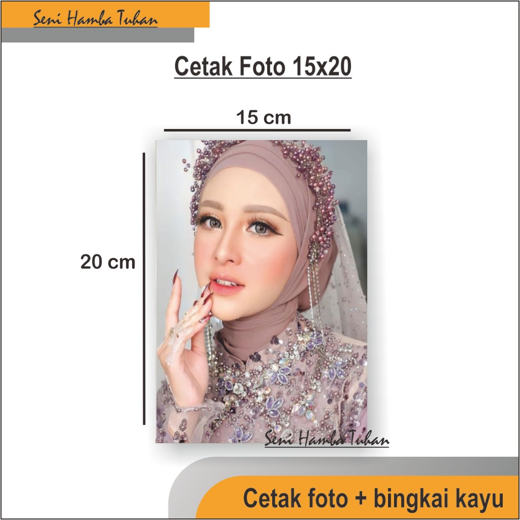 Jual Cetak foto custom 15 x 20 cm plus bingkai papan bingkai mdf mudah ...