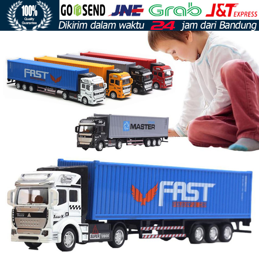 Jual Mainan Diecast Truck Container / Miniatur Truk Kontainer & Truk ...