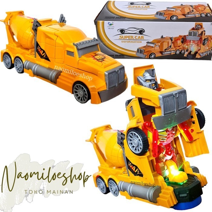 Jual Mainan Mobil truk molen jadi robot mainan anak laki laki | Shopee ...