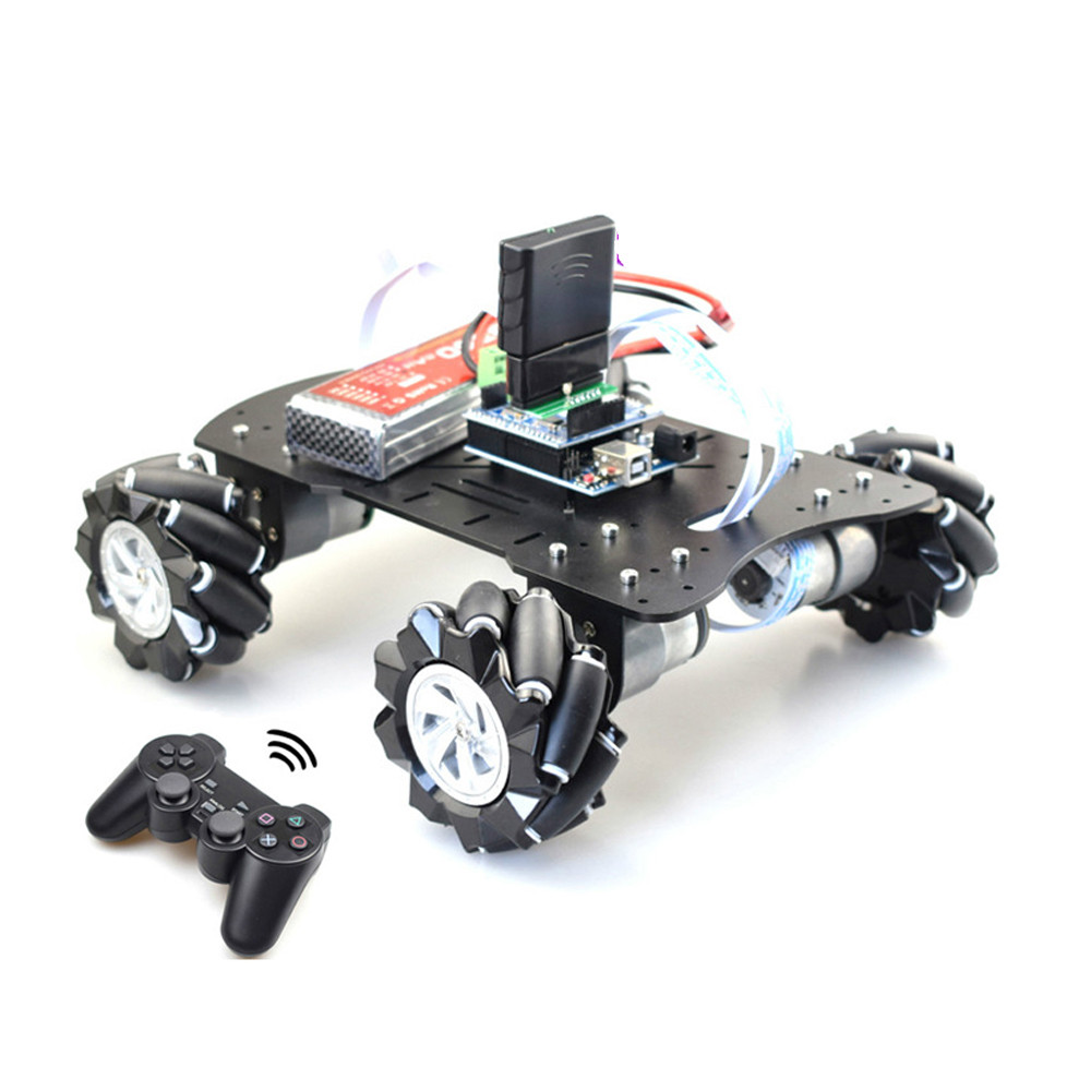 Jual Handle Remote Control Smart Mecanum Wheel Robot Car Omni-Directional for Arduinoo with 12V ...