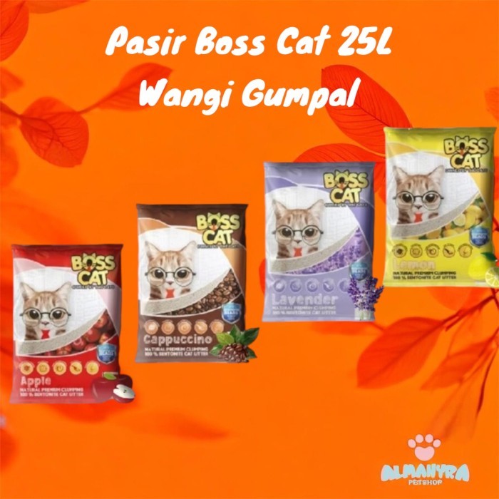 Jual BOSS Cat 25L Pasir Kucing gumpal wangi 25 L BossCat 25 liter ...