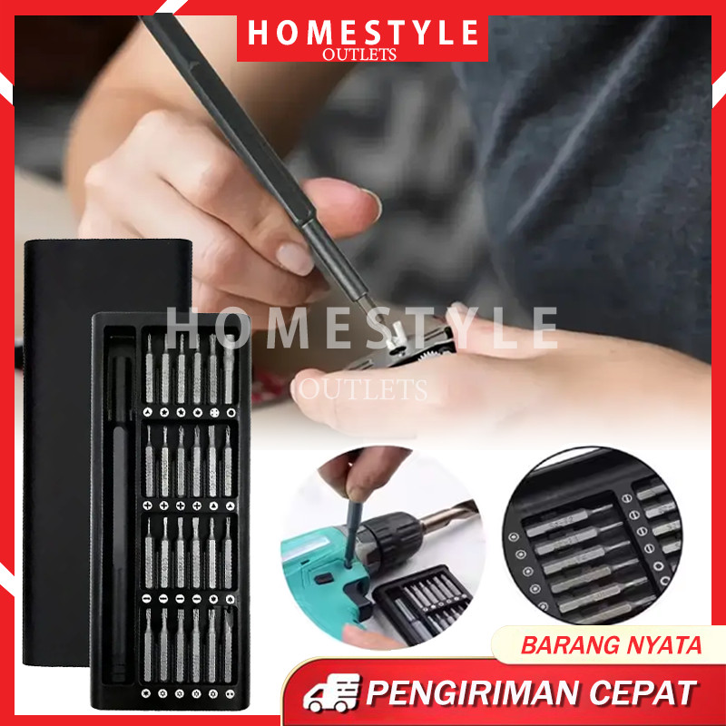 Jual Obeng Set 24in1 Obeng Magnet Screwdriver Kit Hardware Tools ...