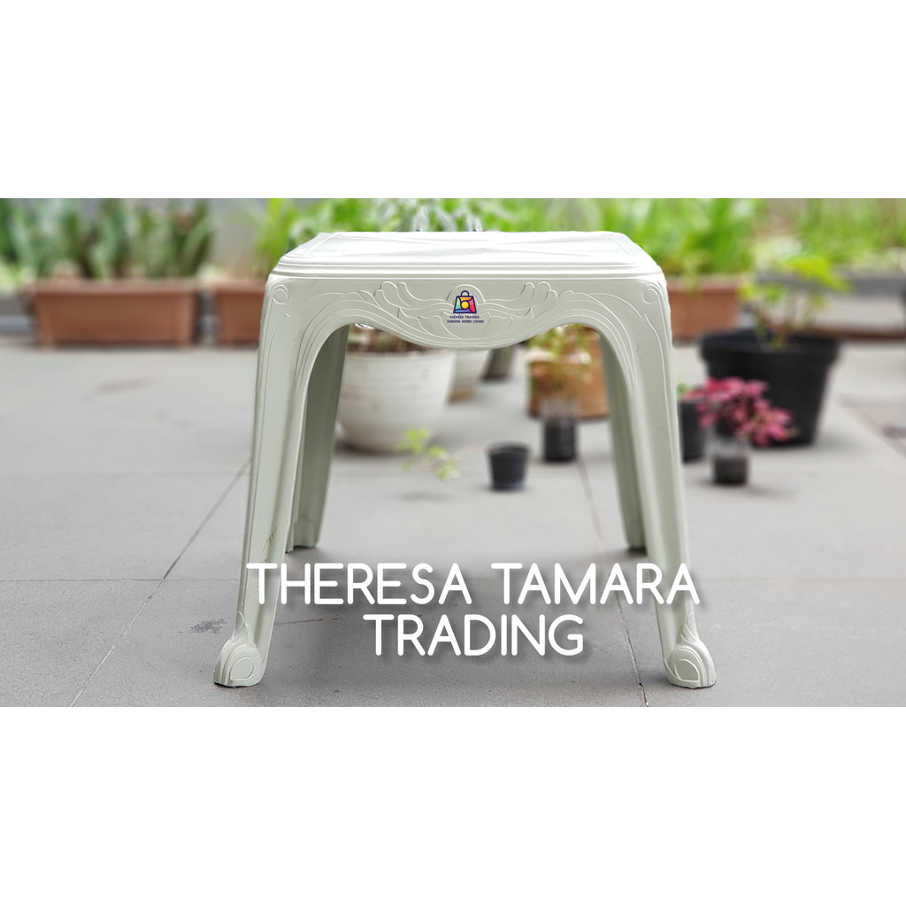 Jual MEJA PLASTIK NAPOLLY 4343WH MEJA TAMAN MINIMALIS | Shopee Indonesia