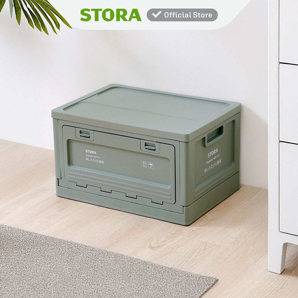 Jual Stora 50 ltr Kotak Penyimpanan Lipat - Hijau Wadah Kotak Simpan ...