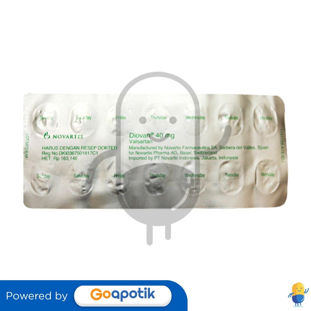 Jual Diovan 40 Mg Blister 14 Tablet | Shopee Indonesia