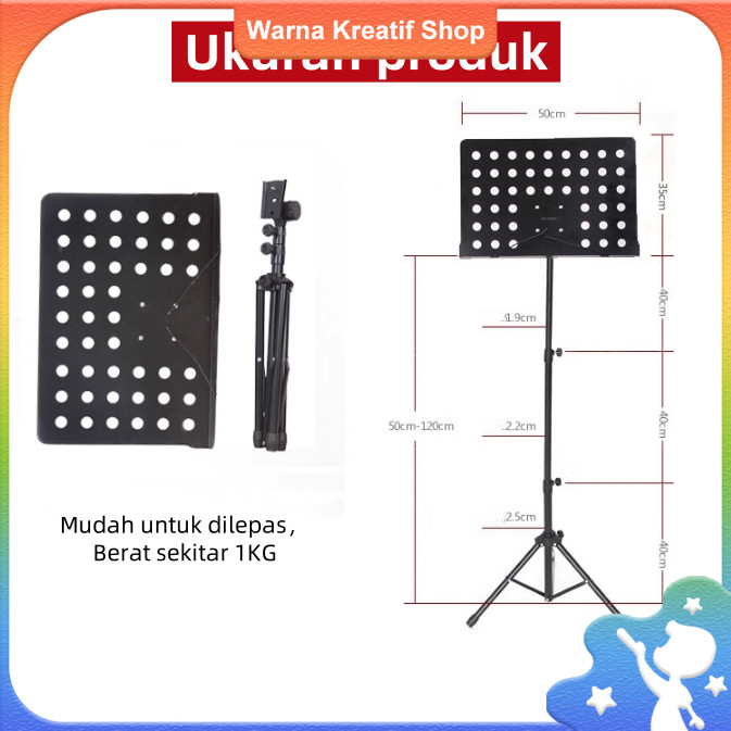 Jual Stand Partitur Yang Dapat Diatur Ketinggiannya Dengan Penebalan ...
