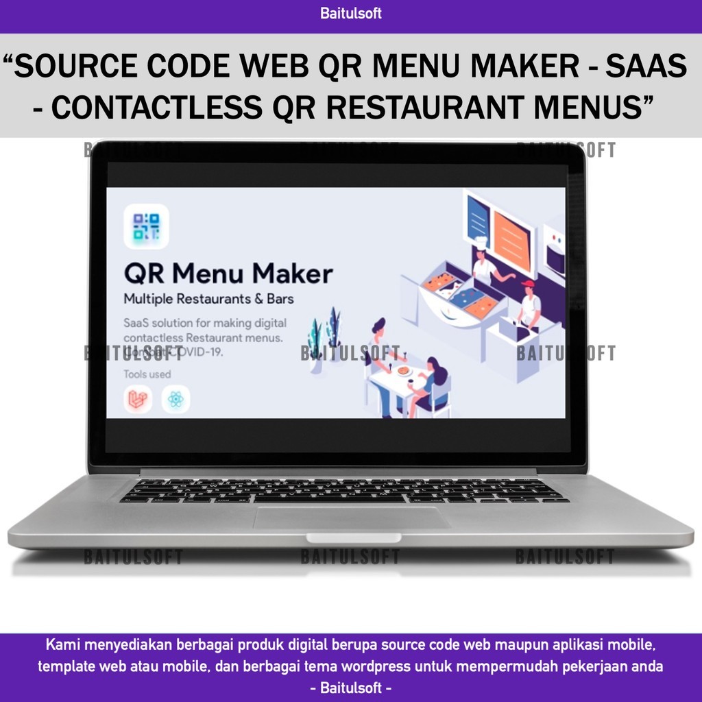Jual SOURCE CODE APLIKASI WEB QR MENU MAKER - SAAS - CONTACTLESS QR RESTAURANT MENUS D76 ...