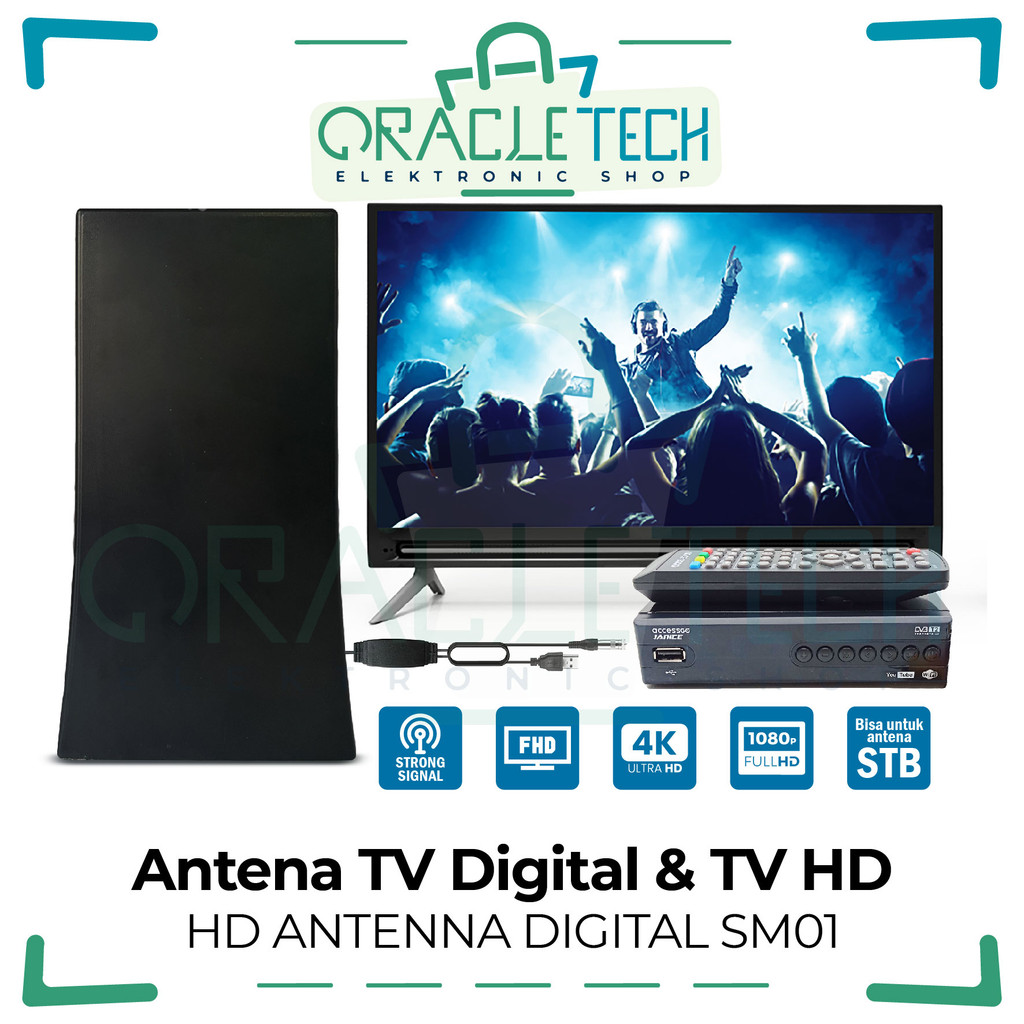 Jual Antena Digital HD with Amplifier Penguat Signal Antenna STB TV ...