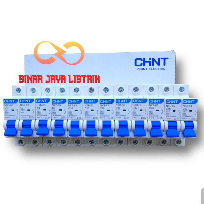 Jual (1 PHASE) MCB Chint NXB-63 1P 1A 2A 4A 6A 10A 16A 20A 25A 32A 40A 50A 63A | Shopee Indonesia