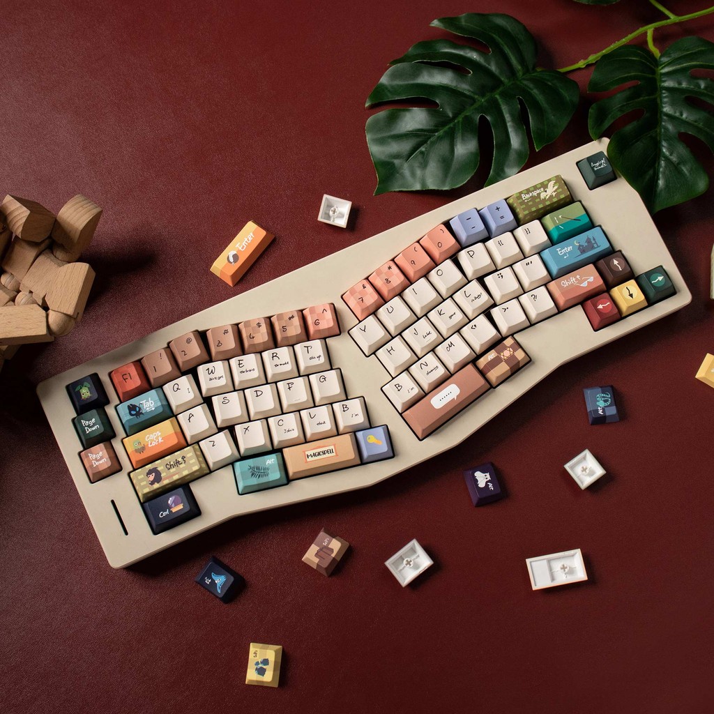 Jual Yongqiu Hewan ajaib Keycaps 152 tombol PBT Cherry Profil 1.7mm ...