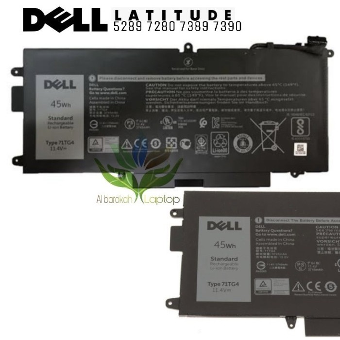Jual Baterai dell Latitude 12 5289 7280 7389 7390 2 in 1 71TG4 cfx97 ...