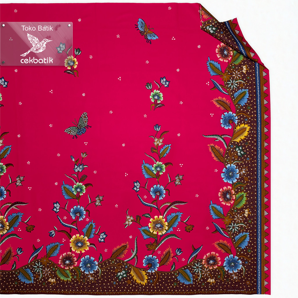 Jual kain batik - Motif Batik Bunga - Bunga Manis Dasar Warna (Pink ...
