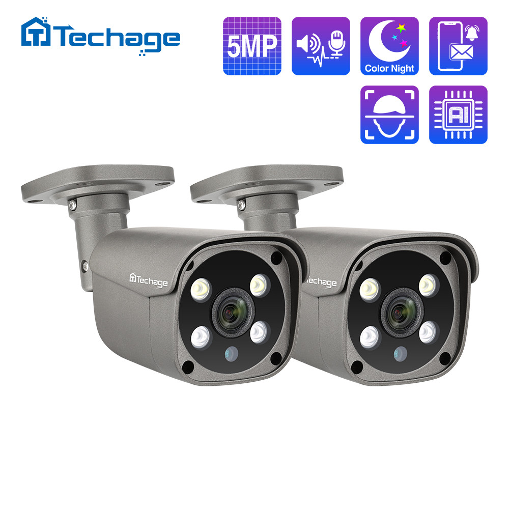 Jual Techage HD 5MP 8MP 4K POE IP Camera Two-way Audio Smart AI ...