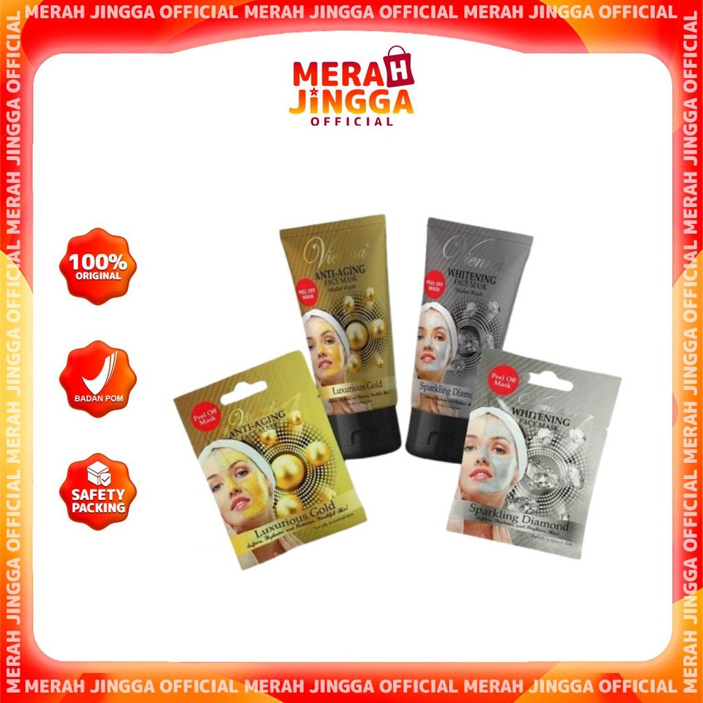 Jual VIENNA Peel Off Mask Whitening Sachet 20gr | Nose Pack 10ml - 1 ...
