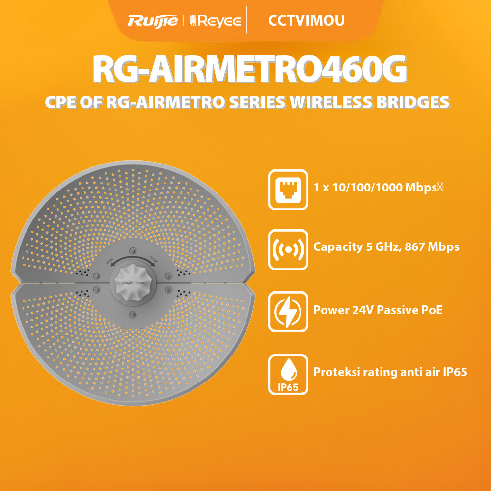 Jual RUIJIE REYEE RG-AIRMETRO460G CPE OF RG-AIRMETRO SERIES WIRELESS BRIDGES | Shopee Indonesia