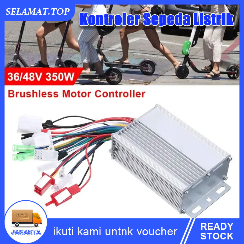 Jual Controller sepeda listrik 36v 48v 350w bldc brushless kontroler ...