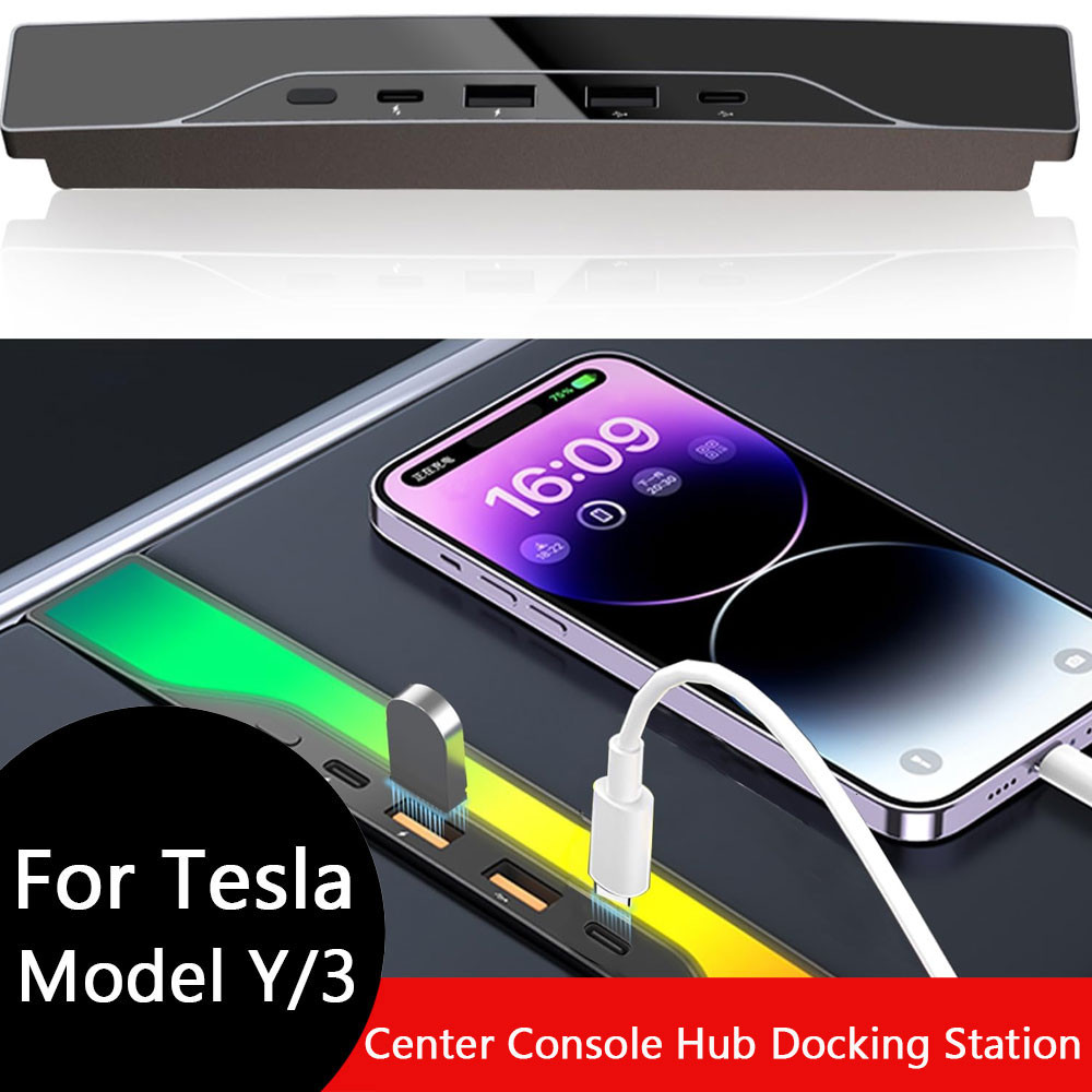 Jual For Tesla Model Y USB Hub Multi Port Fit Model Y Usb Hub Model 3 ...