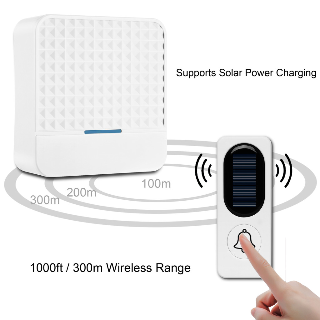 Jual New 300m Long Range Solar Power powered Wireless Waterproof IP65 ...