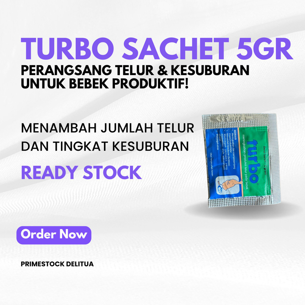 Jual Turbo Sachet 5gr: Suplemen Perangsang Telur untuk Produksi dan ...